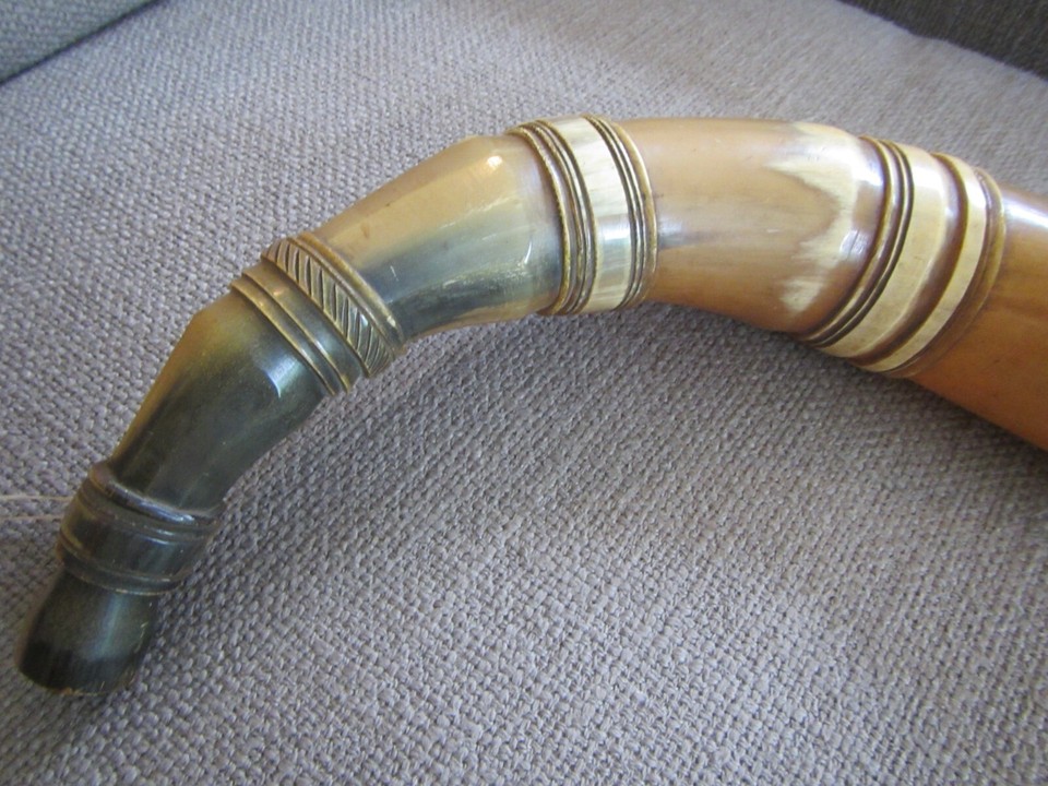 Vintage Antique CARVED Black Powder/ Hunting/Scout? Calling HORN~RARE ...