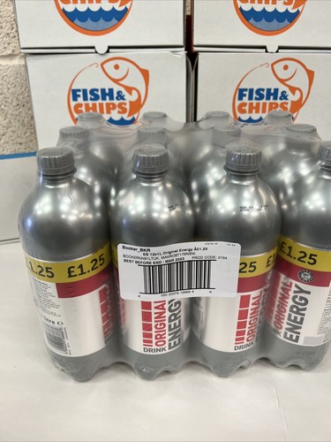 Euro Shopper Original Energy Drink 1 Litre Price Marked £1.49 x 12 Gym ...