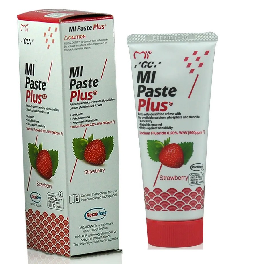 GC MI Paste Plus Topical Tooth Créme with Calcium, Phosphate & Fluoride ...