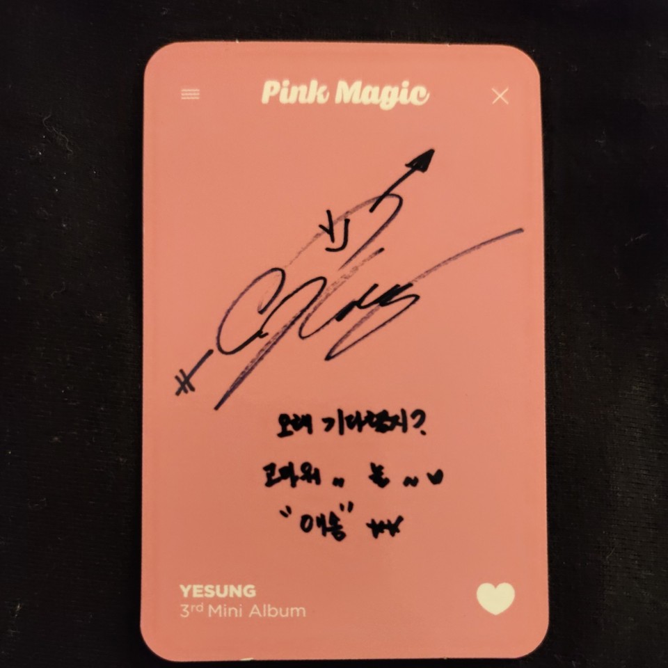 Super Junior Yesung 3rd Mini Album Pink Magic Official Photocard KPOP K ...
