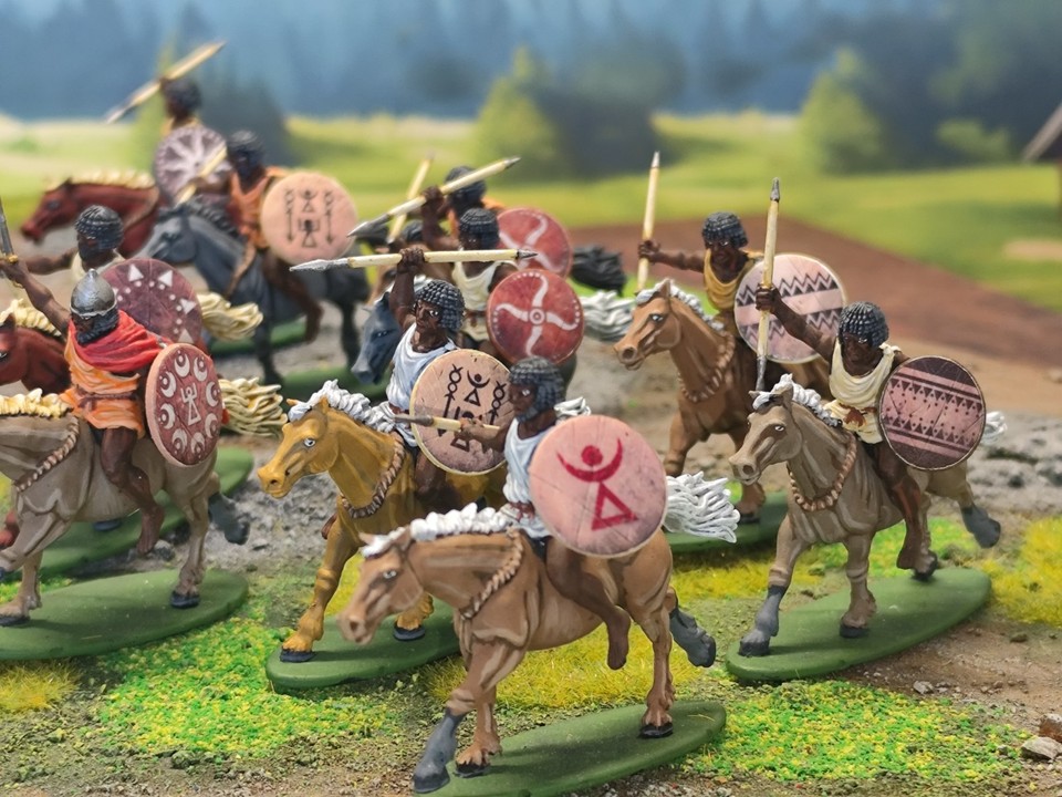 28mm Ancient DPS painted Antique Punic War Numidian Cavalry unit 12 ...