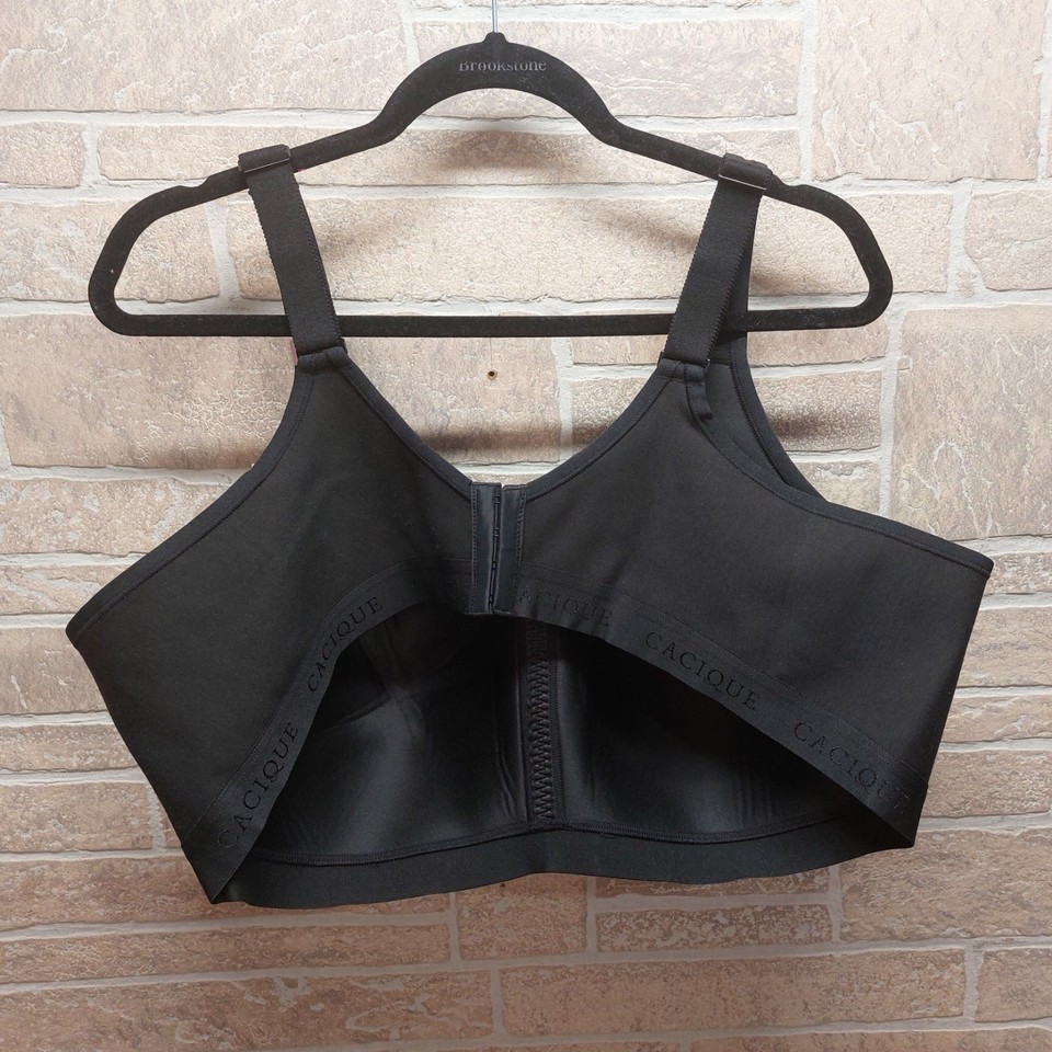 NWT CACIQUE The Cotton Unlined Full Coverage No-Wire Bra Size 50D Black ...