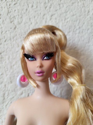 RARE Barbie POP LIFE Doll Blonde Hair Rooted Eyelashes 2008 HEAD ...