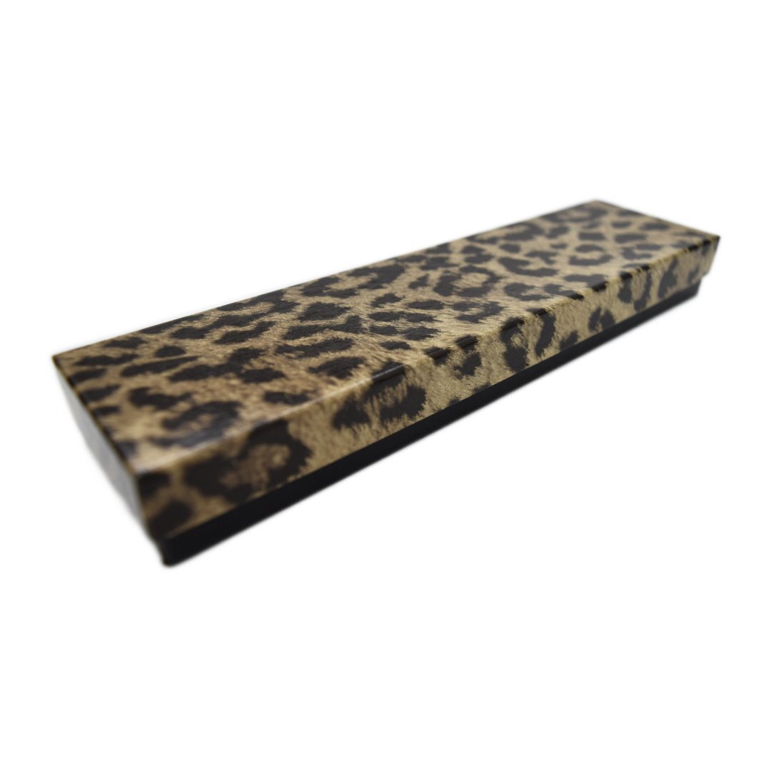 Made In US Leopard Cotton Filled Gift Boxes Jewelry Cardboard Boxes ...