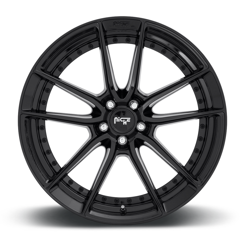 Set 4 Niche M223 Dfs 18x8 5x4.5 Gloss Black Wheels 18" 40mm Rims | eBay