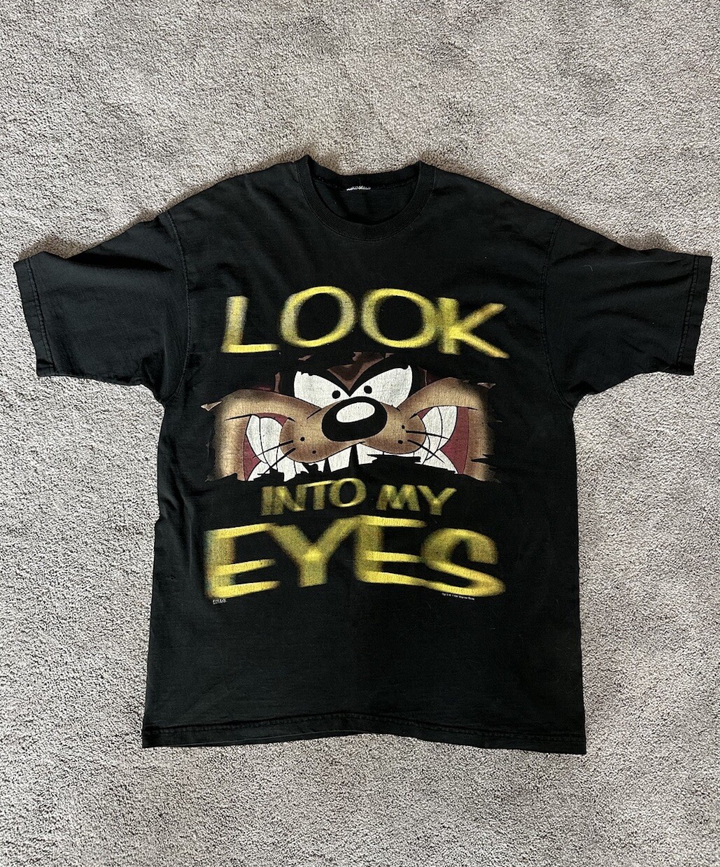 1996 Double Stitch Taz Looney Toons T-Shirt — Look In… - Gem
