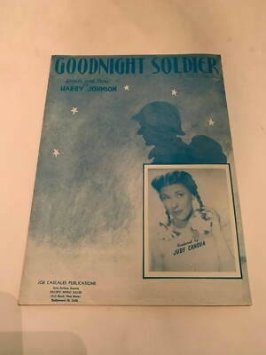 1943 Goodnight Soldier by Judy Canova Sheet Music | eBay