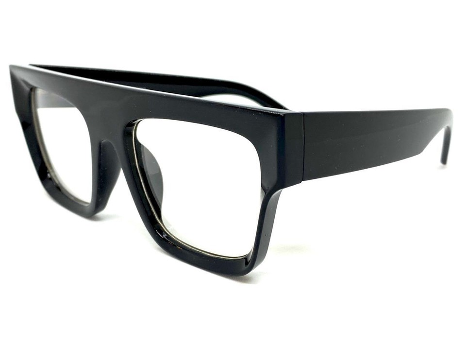 Men OVERSIZED Classic Vintage Retro Style Clear Lens EYE GLASSES Big ...