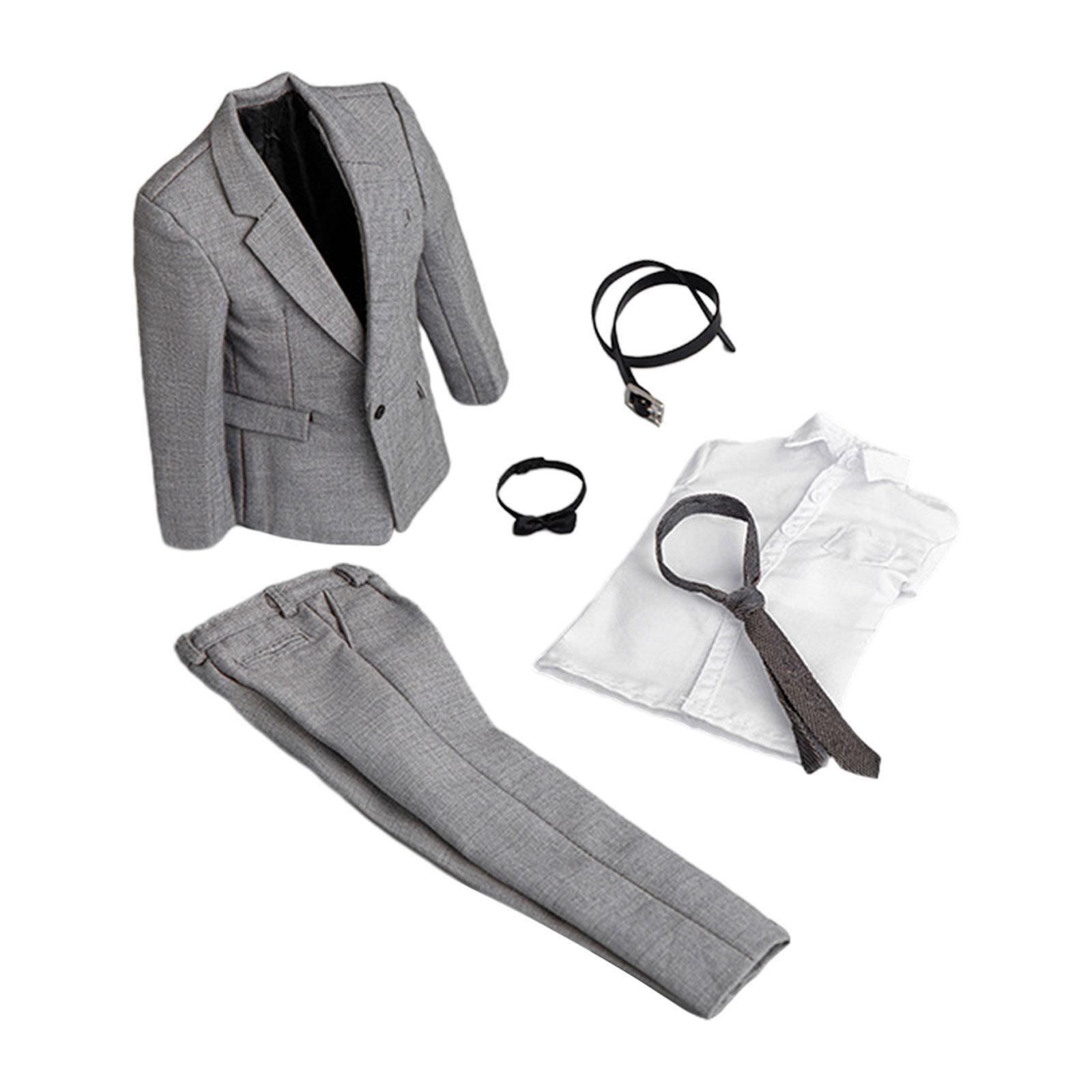 1:6 Man's Suit Set Formal Outfits Fashion Party Stage Props for 12 ...