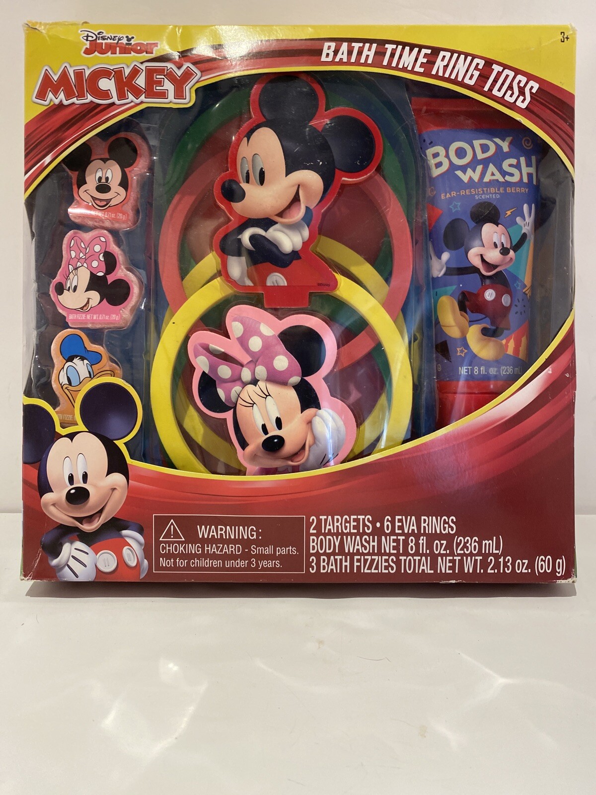 Mickey Mouse Bath Time Ring Toss Game and Body Wash Set Disney Junior ...