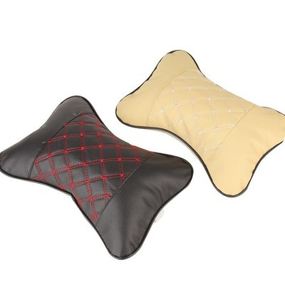 Ergonomic Support Car Neck Pillow PU Leather Cover Ergonomic Contoured ...