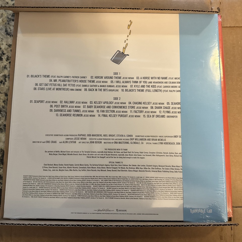 Bojack Horseman Soundtrack BLUE Vinyl LP Turntable Lab Limited Edition ...