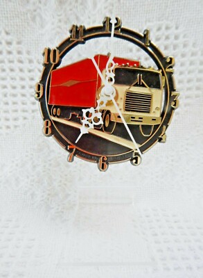 Tractor Trailer (4") Dial Desk Clock (Battery Operated)(Acrylic Stand ...
