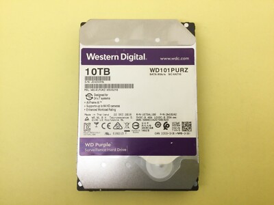 Western Digital Purple 10TB 7200RPM SATA 6Gb/s 3.5'' Surveillance HDD ...