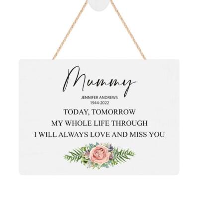 Personalised Mummy Remembrance Memorial Keepsake Plaque BBH-6 | eBay UK