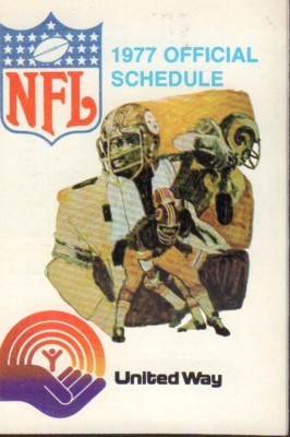 1977 United Way NFL Football Schedule jh62 | eBay