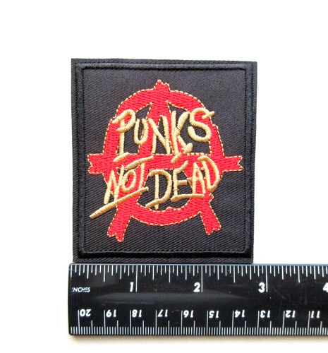 PUNKS NOT DEAD MUSIC ANARCHY SYMBOL BATTLE JACKET VEST EMBROIDERED IRON ...