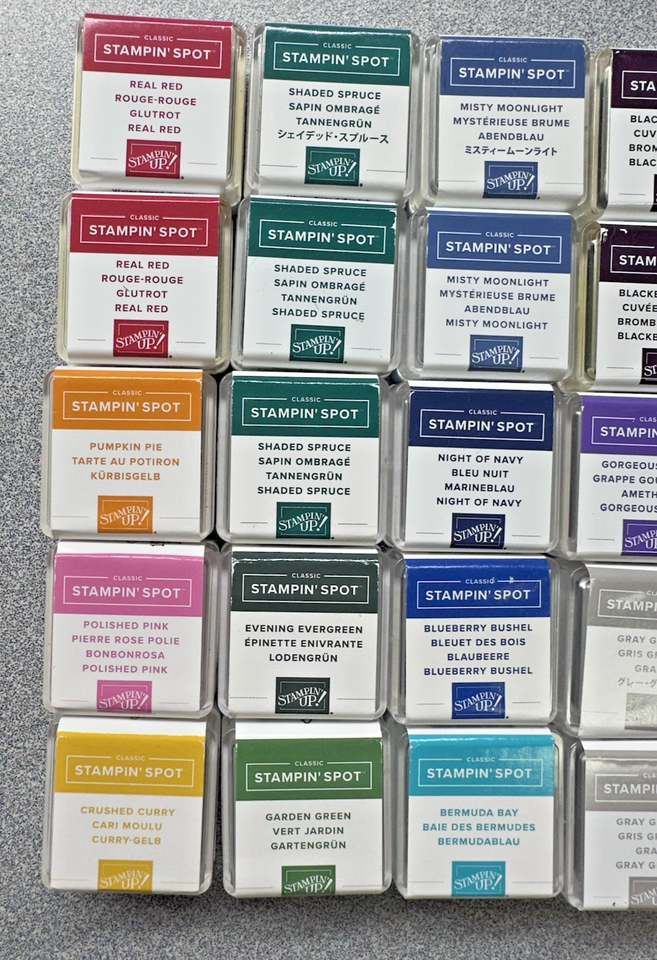Lot of 23 Stampin' Up! 1" Ink Spots Pads Brand New Sealed Stamp Crafts ...