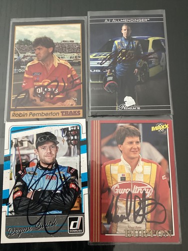 Lot of 4 Signed Nascar Racing Cards - Autographed! | eBay