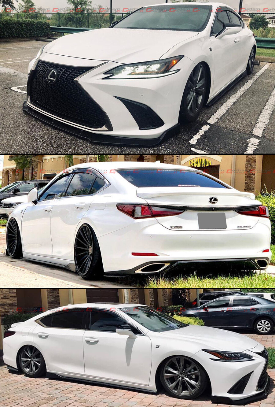 FOR 2019-2024 LEXUS ES300h ES350 VIP CHROME TRIM CLIP-ON WINDOW VISOR ...