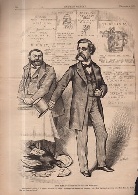 1879 Harpers Weekly - Nast - Hoffman quits both Tilden and the Tammany ...