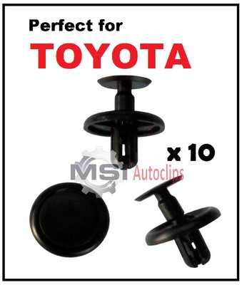 10 x TOYOTA Plastic Trim Clips Wheel Arch Inner Wing Lining Engine ...