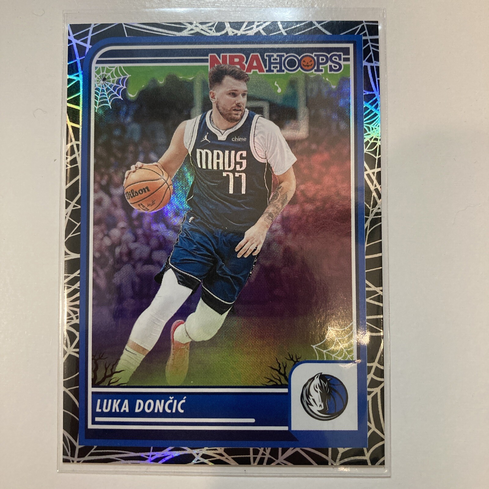 2023-24 Panini Haunted Hoops #9 Luka Doncic Spider Web Holo RARE 🕸️💎 ...