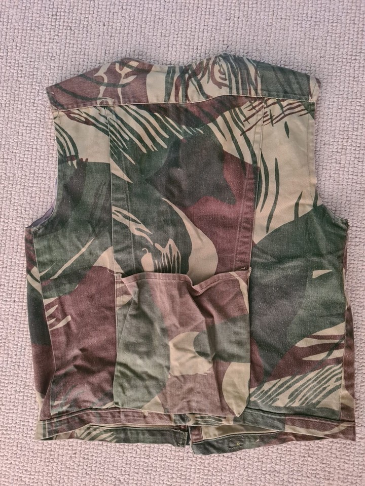 Rare Original Rhodesian Army Camo Custom Sleeveless Shirt Battle Vest ...