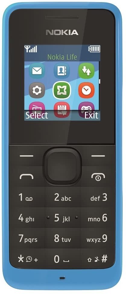 NOKIA 105 BLUE - Unlocked Mobile Phone ONE YEAR WARRANTY UK SELLER ...