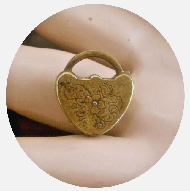 Vintage Heart Lock Charm Pat Applied For | eBay
