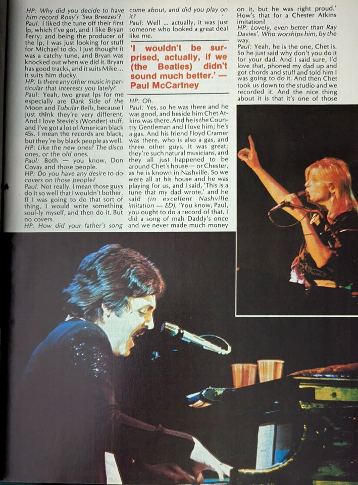 Hit Parader Interview Magazine Winter 1977 McCartney, Lennon, Stones ...