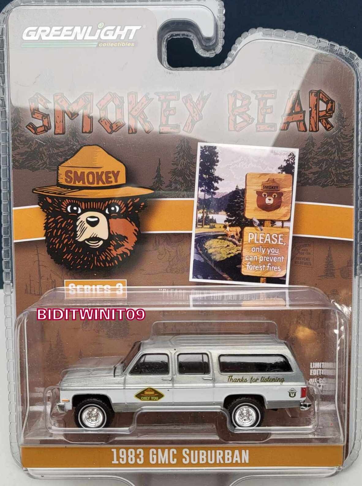 GREENLIGHT SMOKEY BEAR 1983 GMC SUBURBAN RAW CHASE | eBay