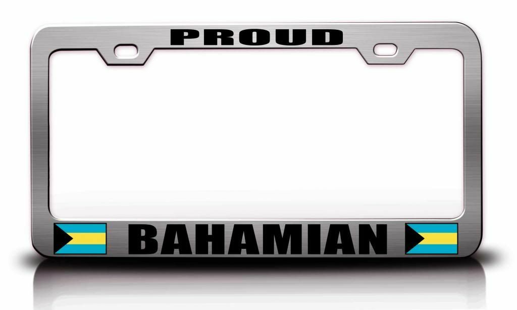 PROUD BAHAMIAN Flag License Plate Frame-CAN PERSONALIZE | eBay