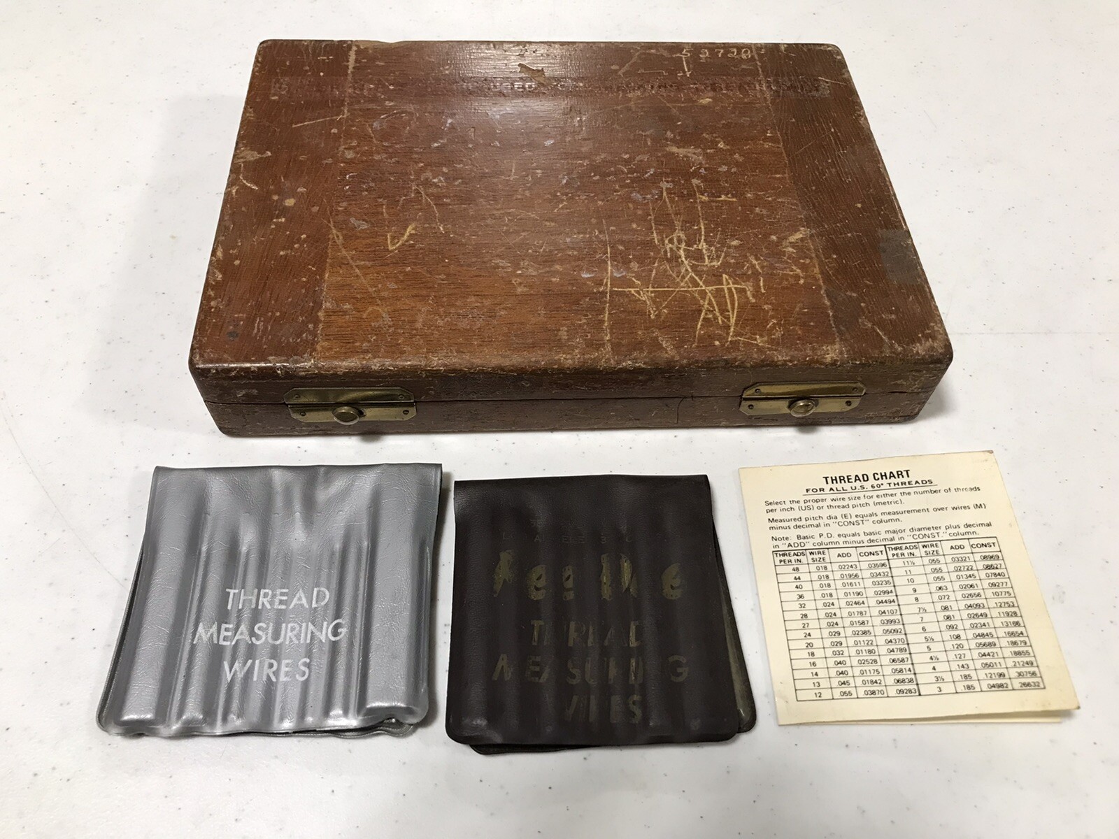 Van Keuren Thread Measuring Gage 3-Wire Set 8-80 Pitch/TPI 60° Gauge ...