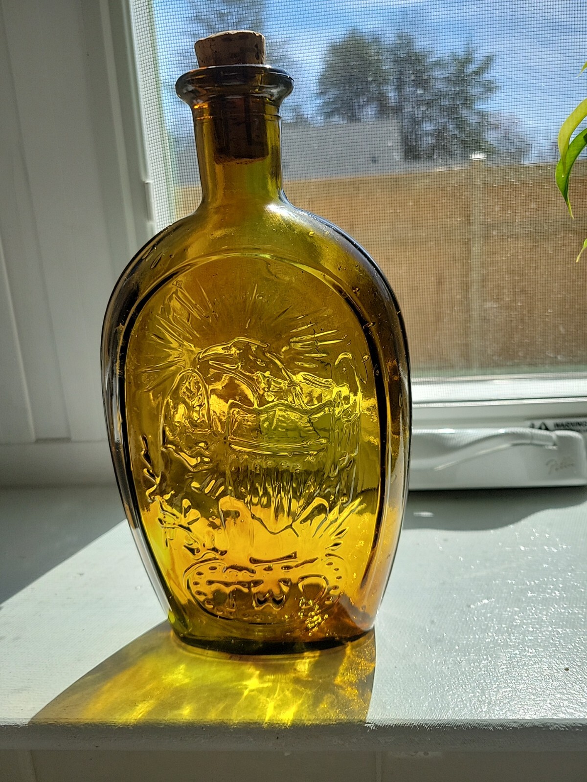 Franklin TWD Glass Bottle Amber Embossed Eagle and Shield Ship 8.75 ...