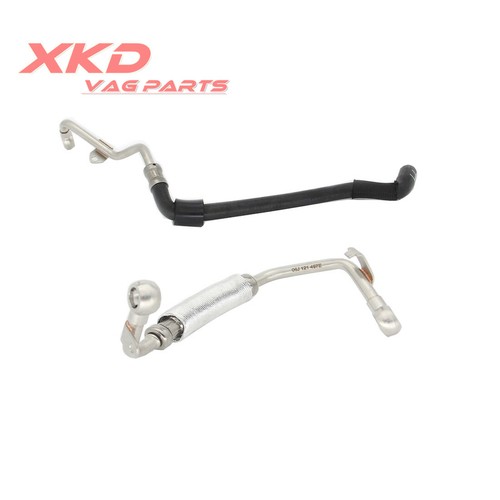 2Pcs Coolant Pipe Exhaust Gas Turbocharger Fit For VW Passat AUDI A3 ...
