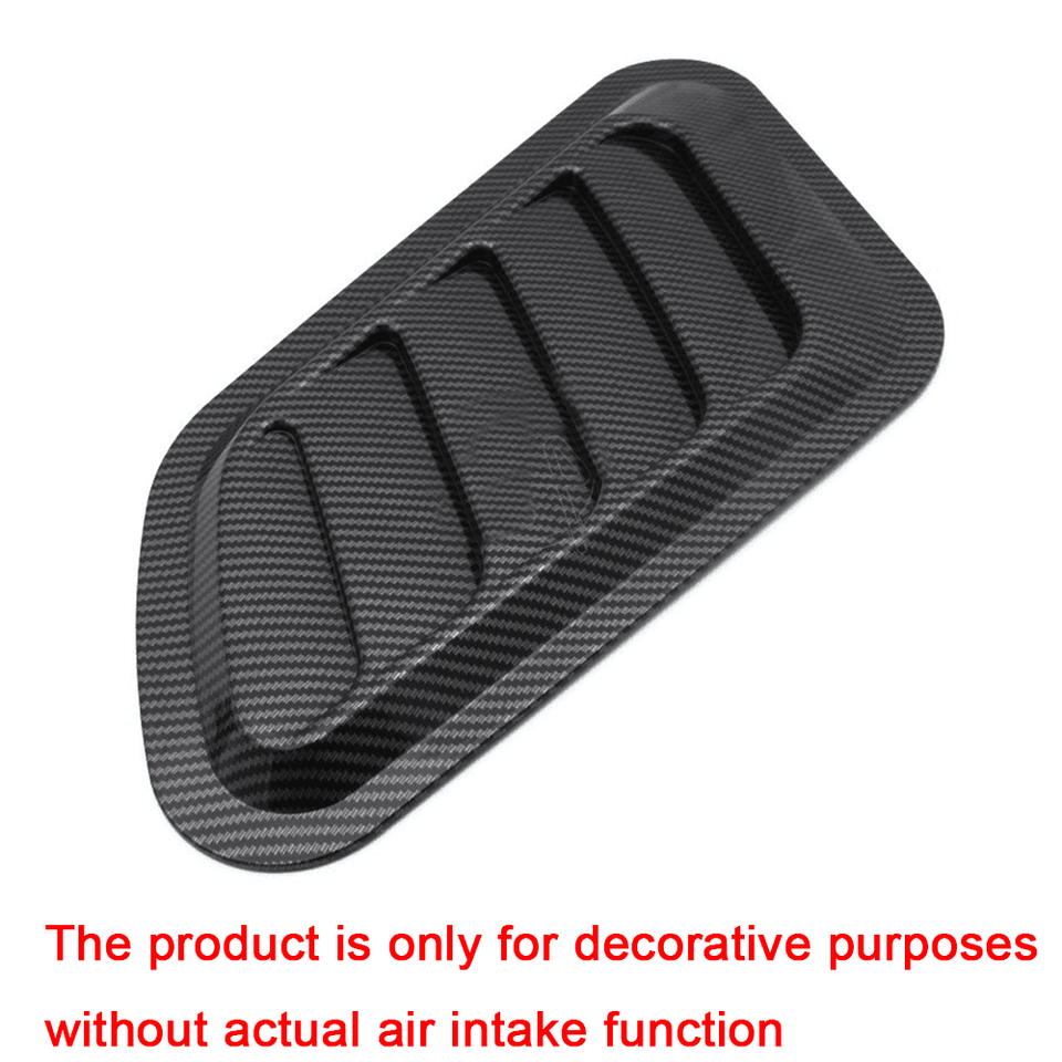 Carbon Fiber Pattern Front Hood Air Flow Vent Hole Cover Decor Trim For ...