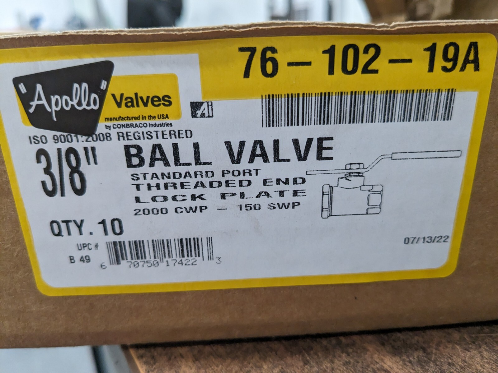 APOLLO BALL VALVE 3/8"NPT SS LOCKING PLATE 7610219A for sale online | eBay
