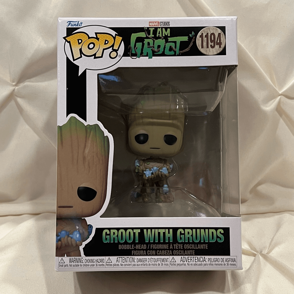 Disney Marvel Funko Pop Groot With Grunds 1194 I Am Groot Bobble Head