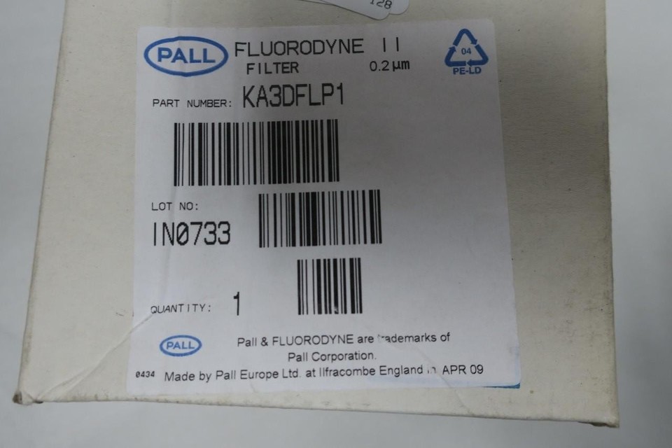 Pall KA3DFLP1 Kleenpack Fluorodyne Ii Dfl Membrane Capsule 0.2um ...