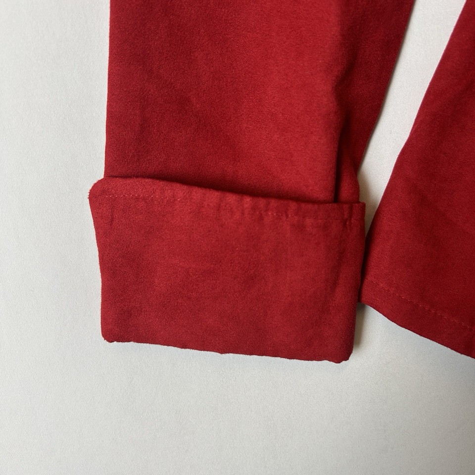 Cato Jacket Womens Small Red Button Down Long Sleeve Tyrolean Waist Tie ...