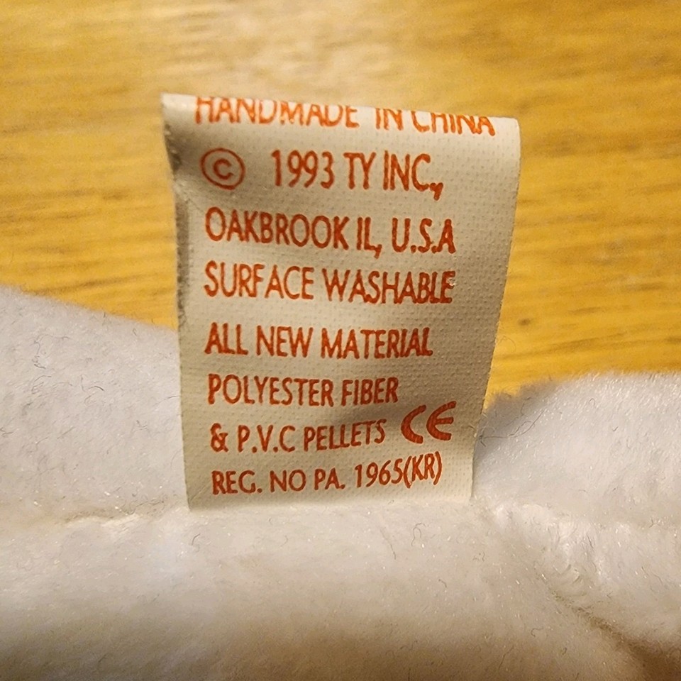 Ty Beanie Babies Seamore White Seal Pup 1993 PVC Pellets Retired Plush ...