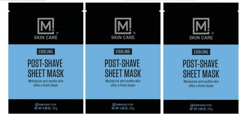3Pack M. Skin Care Post Shave Cooling Facial Sheet Mask for Men ...
