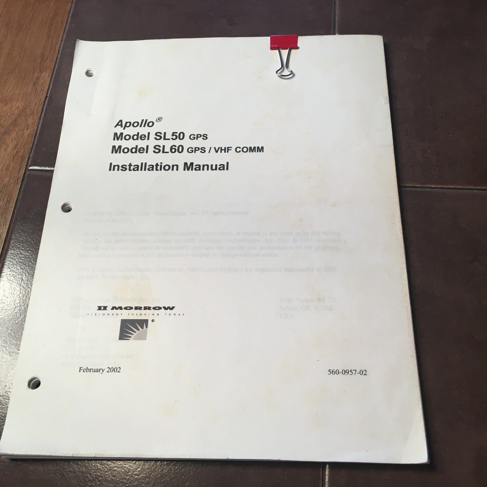 Apollo SL50 and SL60 GPS/Com Install Manual | eBay