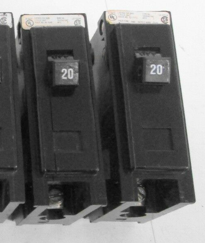 Cutler-Hammer Type BA Circuit Breaker 1 Pole 120/240VAC 20A (Lot of 2 ...