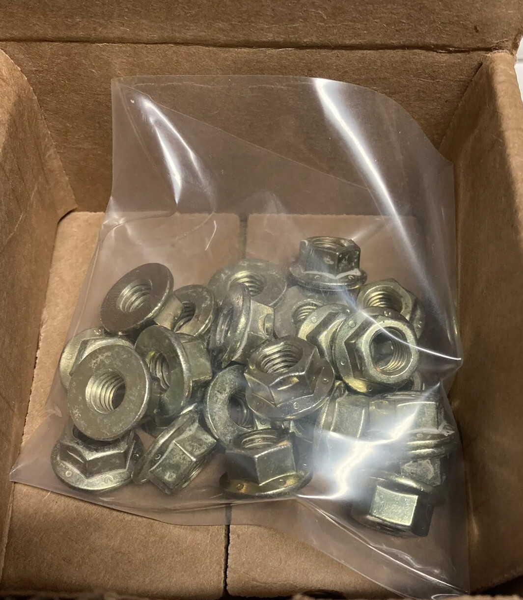 3/8"x16 Grade 8 (G) Hex Flange Top Lock Nuts Coarse Thread, Yellow Zinc ...