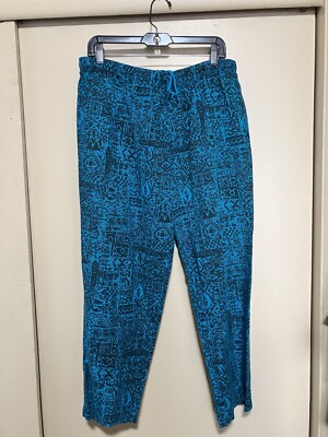 Sammy Hagar Red Rocker Casual Pants Sz 36 Black and Turquoise Rare ...