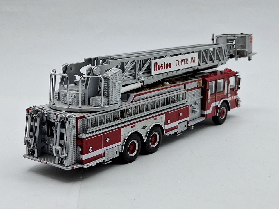 Code 3 Collectibles Boston Fire Dept Rear Mount Tower Unit Ladder Truck ...