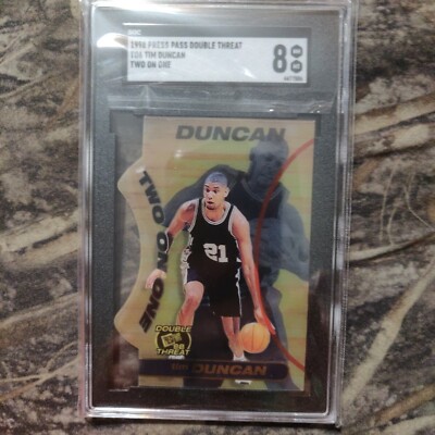 1998 Press Pass Tim Duncan Double Threat Two On One SGC 8 | eBay