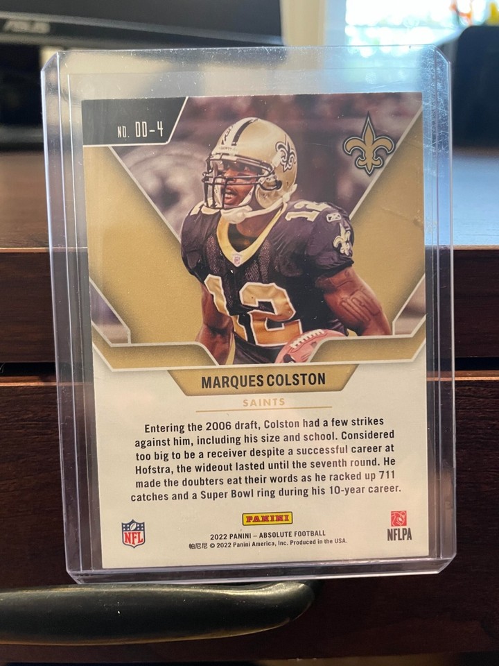 2022 Panini Absolute Marques Colston DRAFT DIAMONDS #DD-4 New Orleans ...